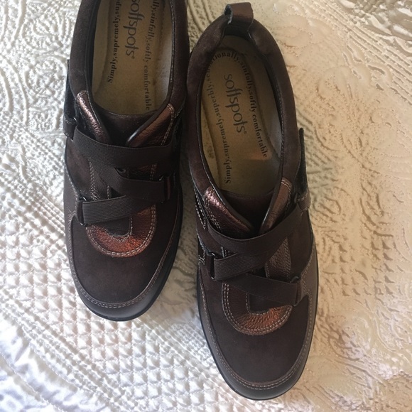 Softspots | Shoes | Softspots 7 Narrow Metallic Leather And Suede ...